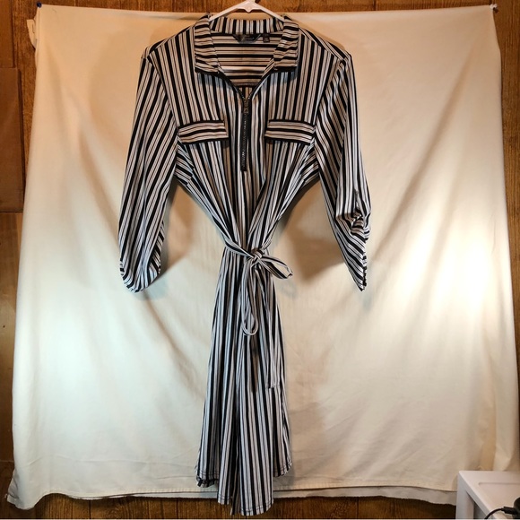 Mlle Gabrielle | Dresses | Mlle Gabrielle Blackwhite Striped Partial ...